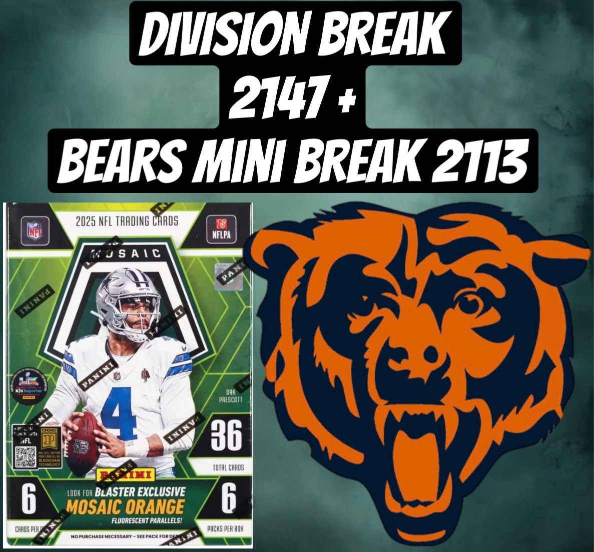 🚨 DIVISION Break 2147 + Bears Mini Break 2113 🚨 – Elites Cards