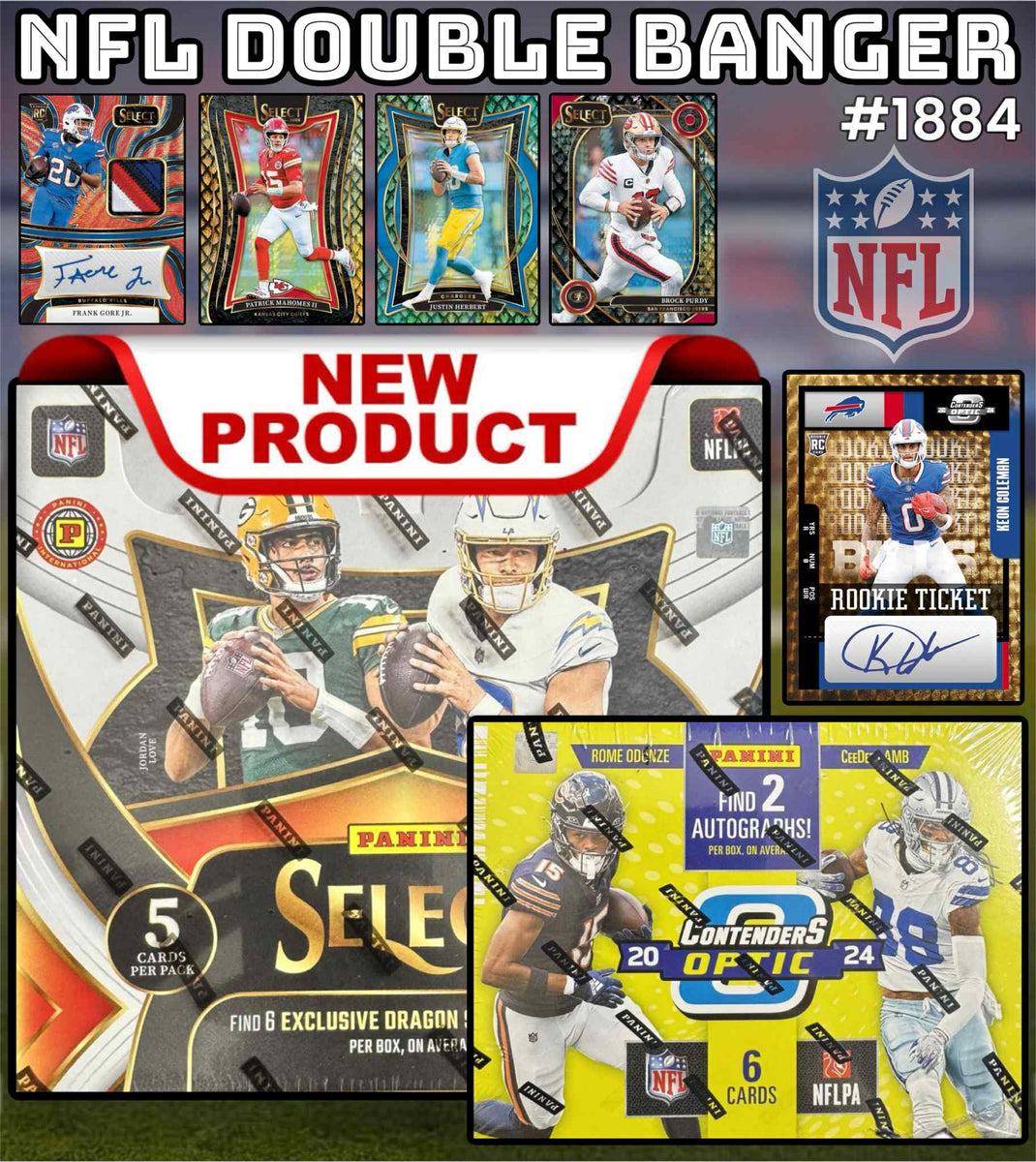 🚨 Break 1884 - NFL Autos & Dargons 🐉 🚨 – Elites Cards